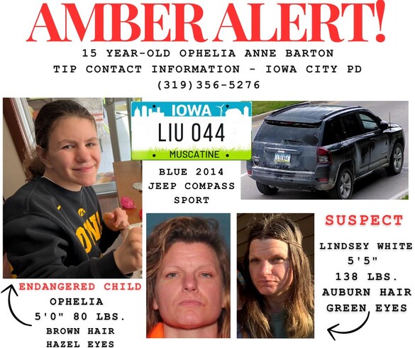 AMBER ALERT - IOWA CITY | Iowa Department of Public Safety