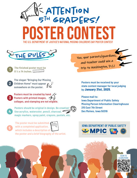 42nd Annual National Missing Children's Day Poster Contest | Iowa ...